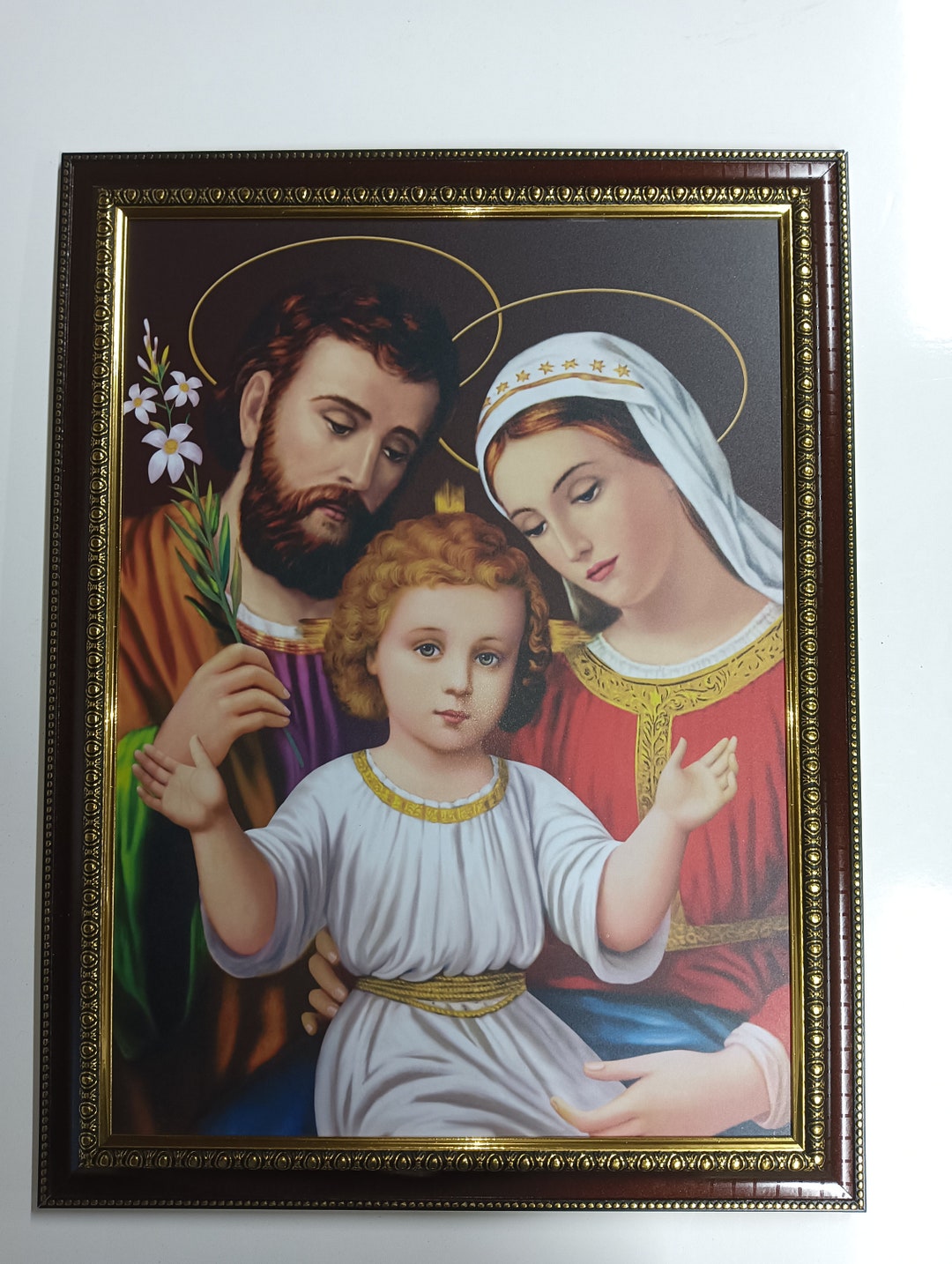 Jesus Holy Family Framed Laminated Picture Frames WALLFRAMES (22x17 ...