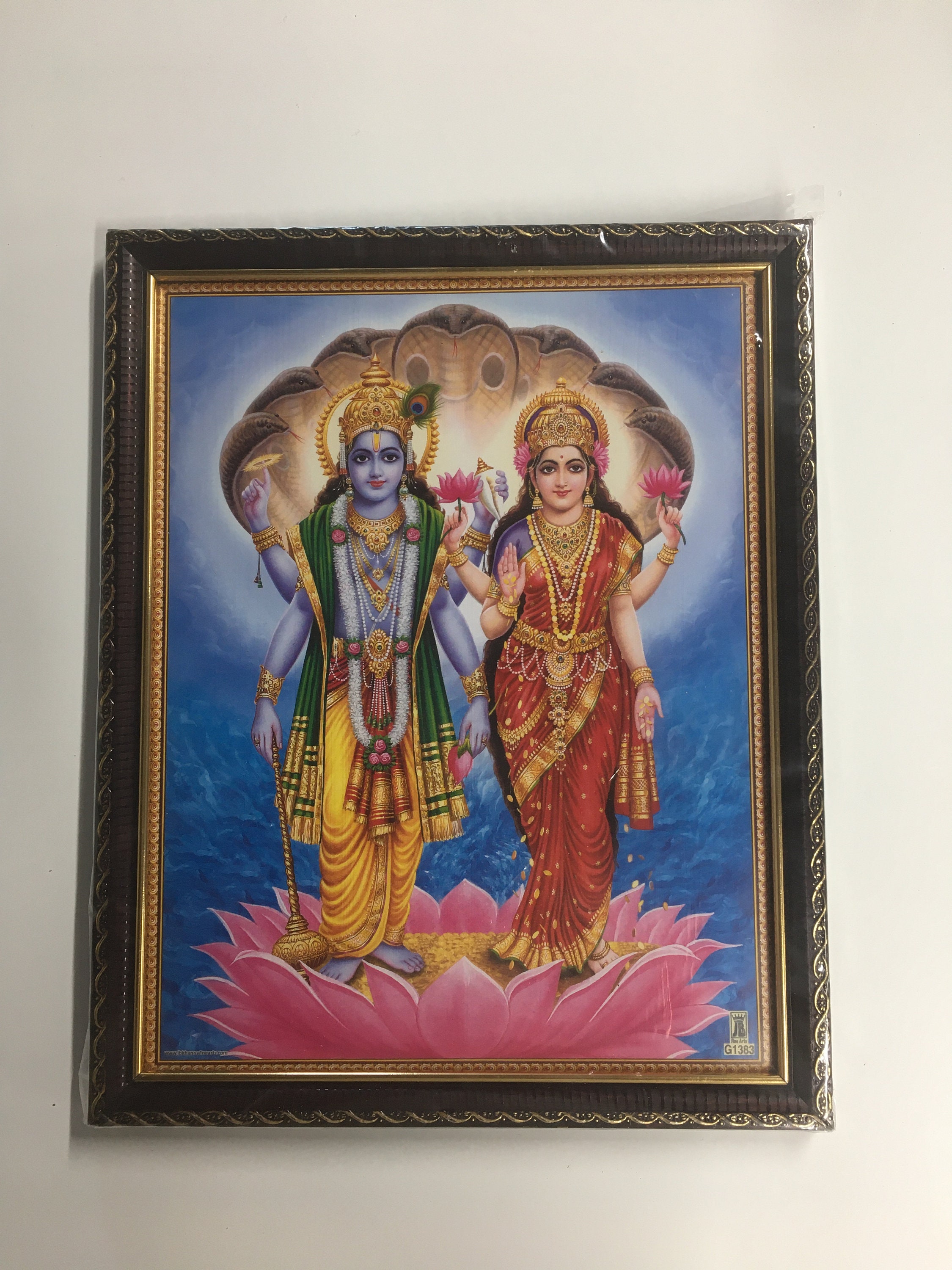 Lord Vishnu With Lakshmi Mata Photo Frame for Home Decor / - Etsy