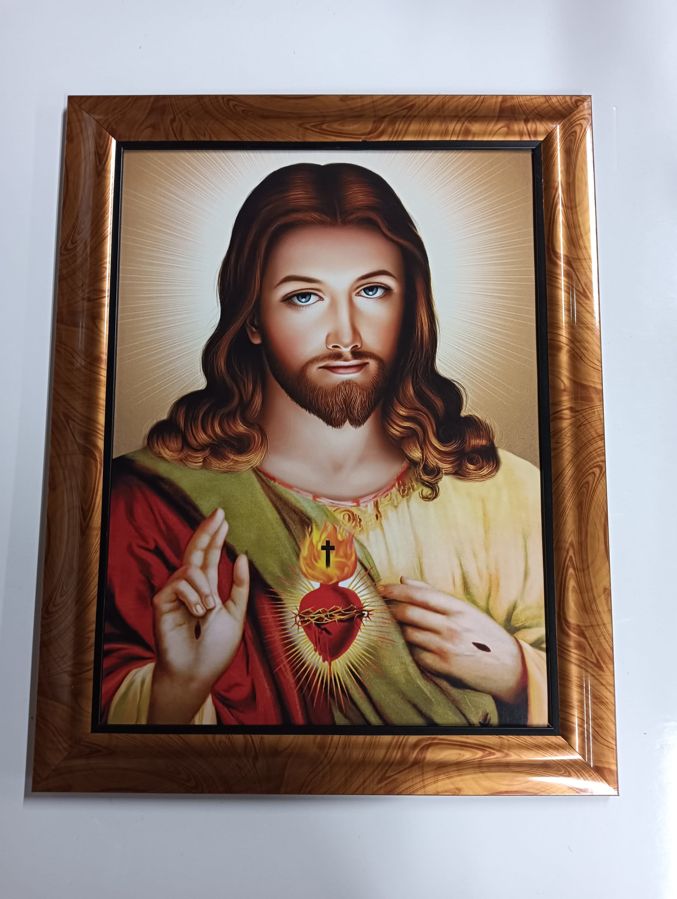Jesus Christ Sacred Heart Framed Laminated Picture Frames WALLFRAMES ...