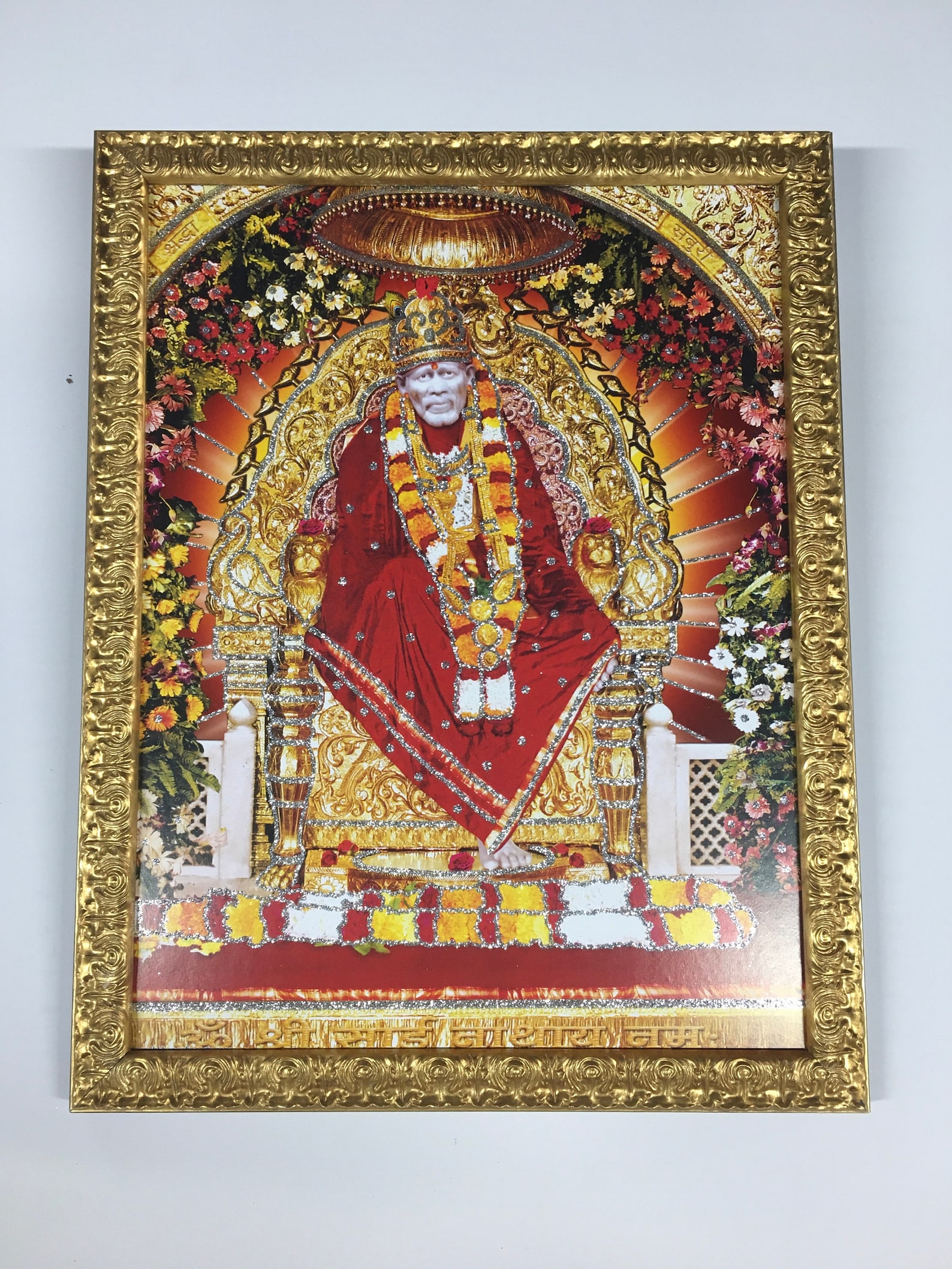 Sai Baba Religious Frame Framed Picture Frames WALLFRAMES (17.5x13.5 ...