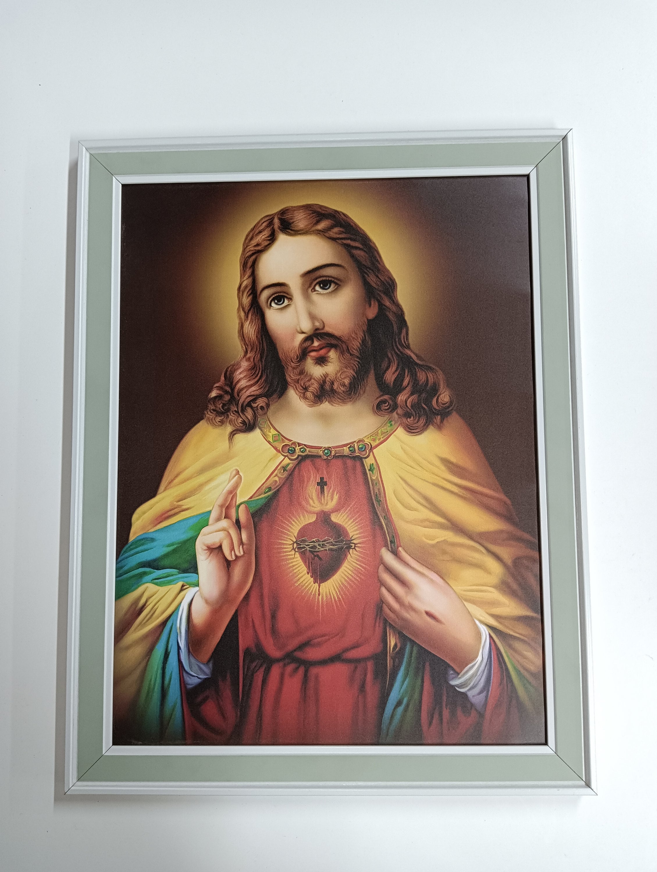 Jesus Christ Sacred Heart Framed Laminated Picture Frames WALLFRAMES ...