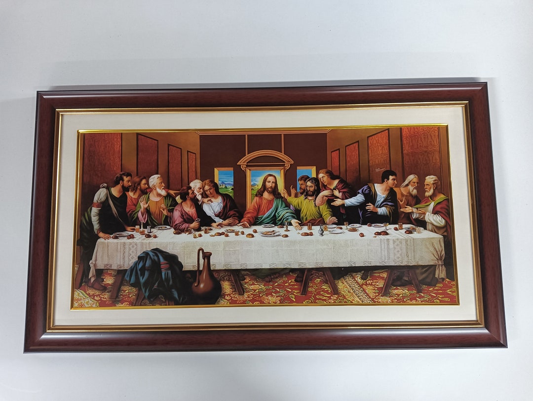 The Last Supper Framed Artwork – Leonardo Da Vinci Religious ...