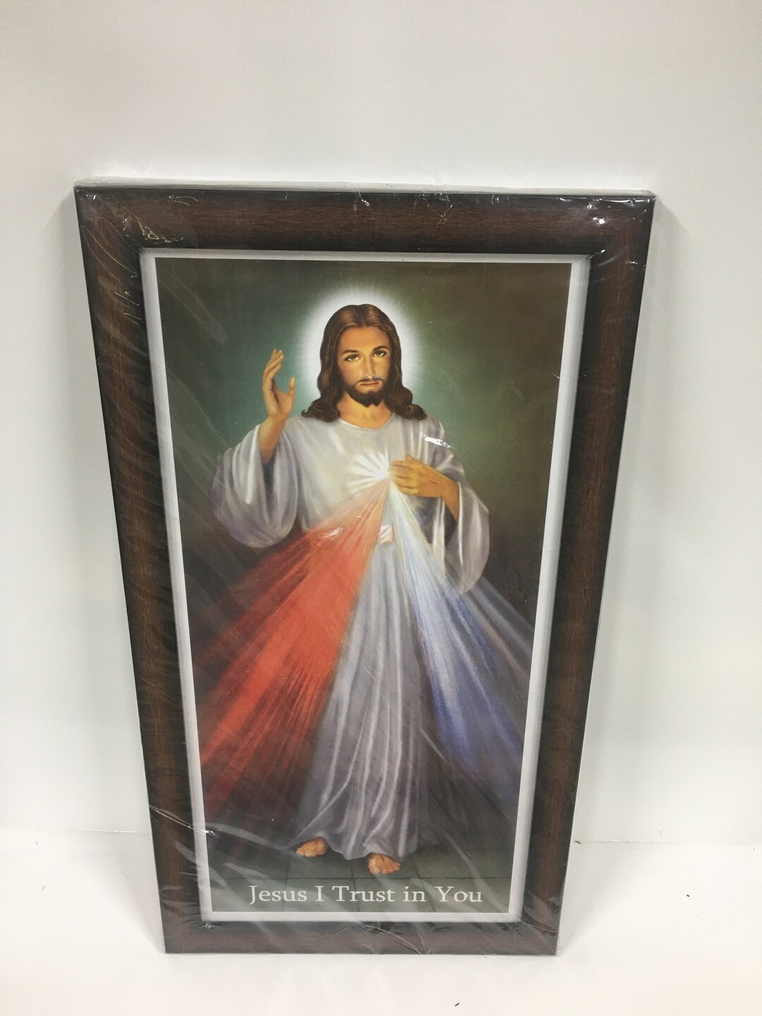 Divine Mercy Jesus Christ Karuna Framed Wallframes (21x11”) - Etsy