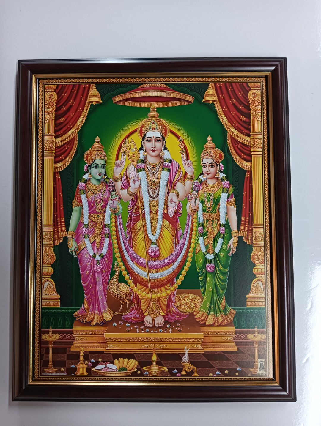 Lord Murugan With Valli & Devyani Framed Picture Frames WALLFRAMES ...