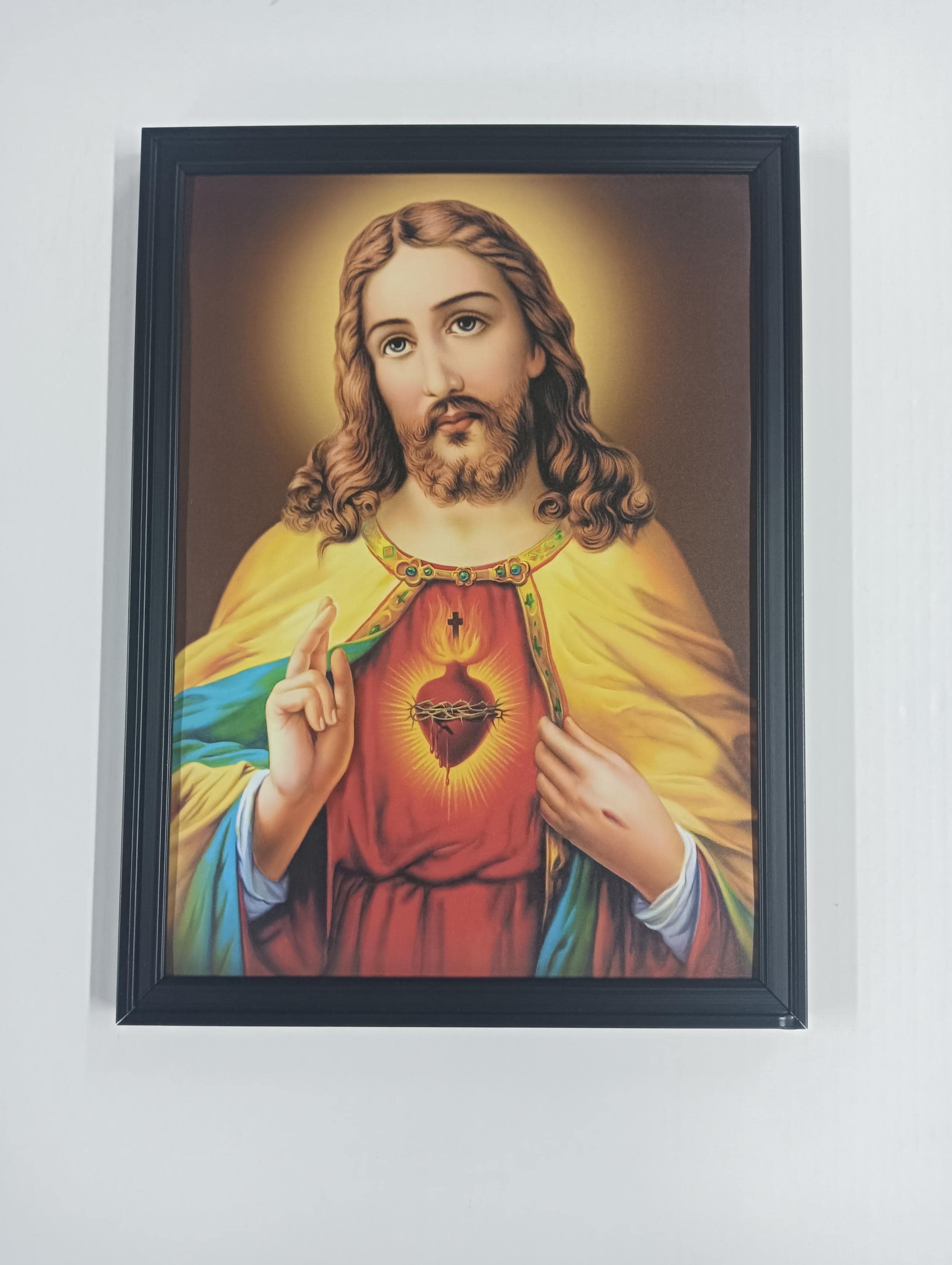 Jesus Christ Sacred Heart Framed Picture Frames WALLFRAMES(13.3X10”) - Etsy