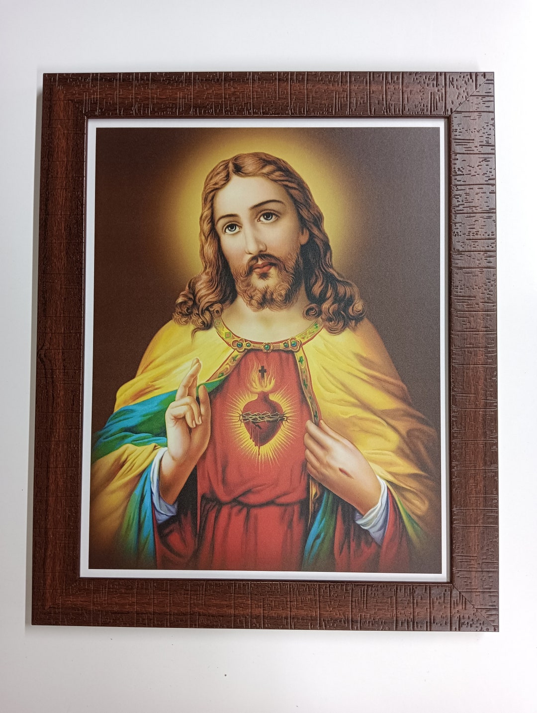 Jesus Christ Sacred Heart Framed Picture Frames Laminated Wallframes ...