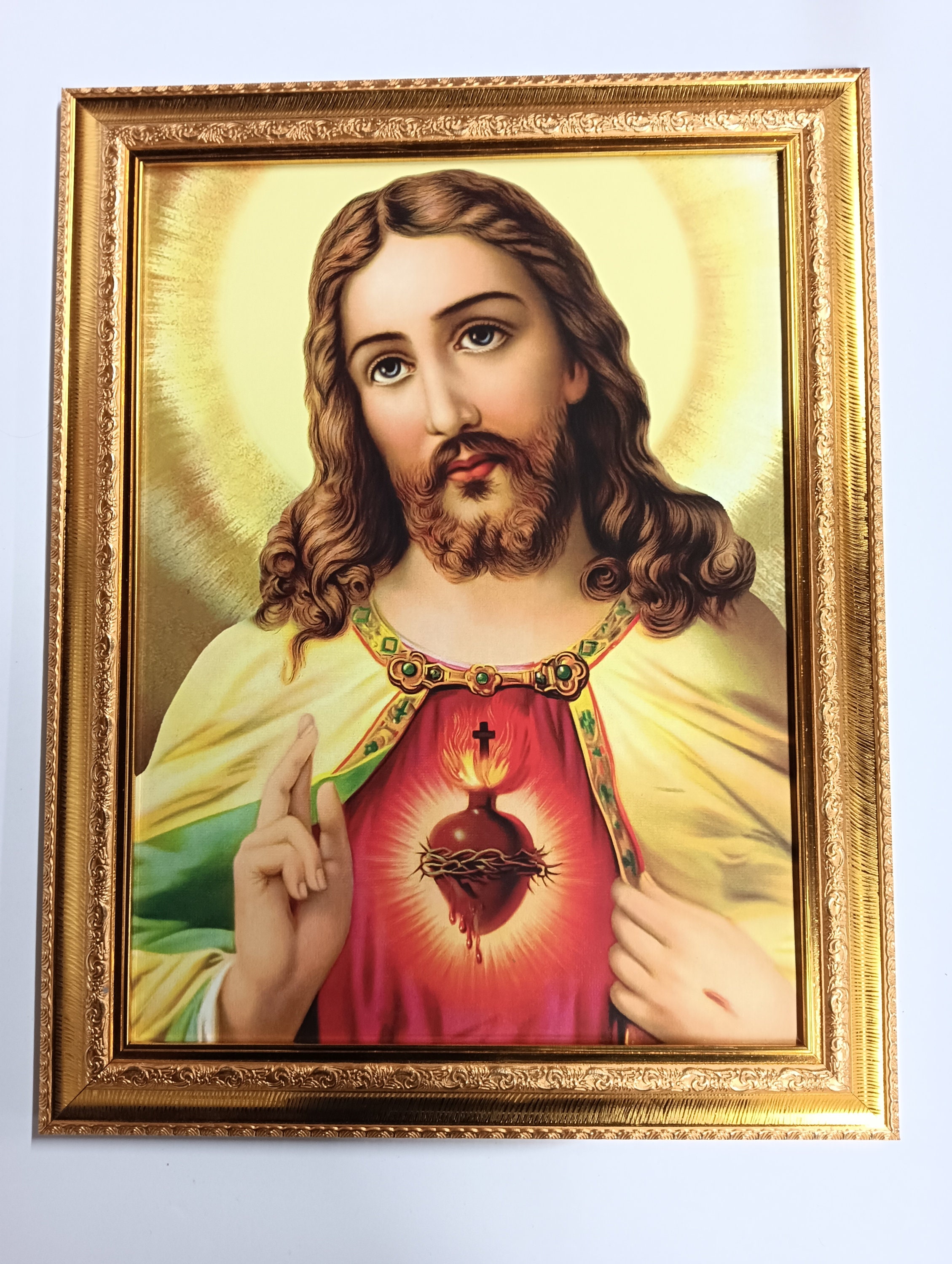 Jesus Christ Sacred Heart Laminated Framed Picture Frames WALLFRAMES ...