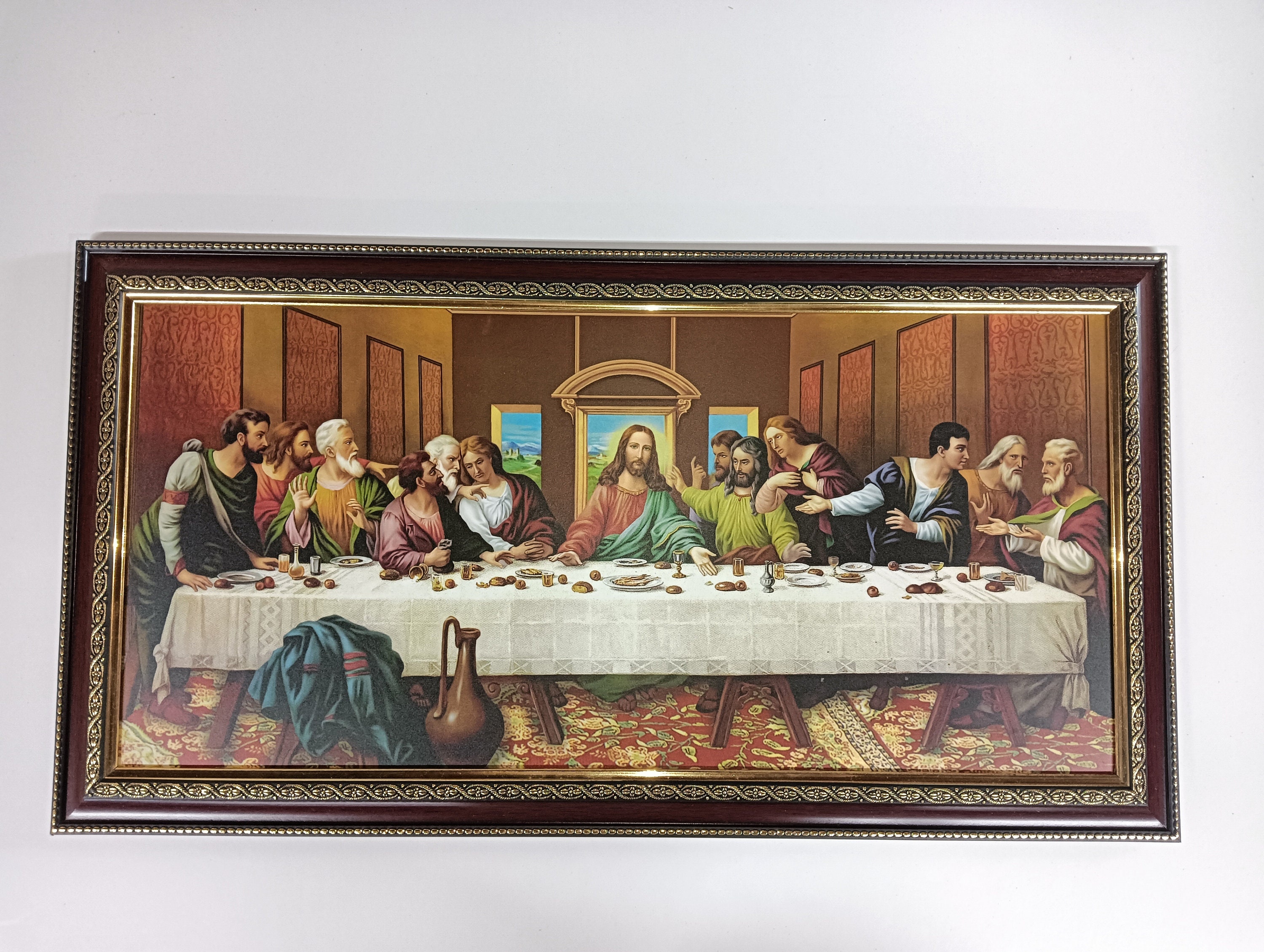 The Lord's Supper (jesus Christ & Twelve Apostles) Framed Laminated ...