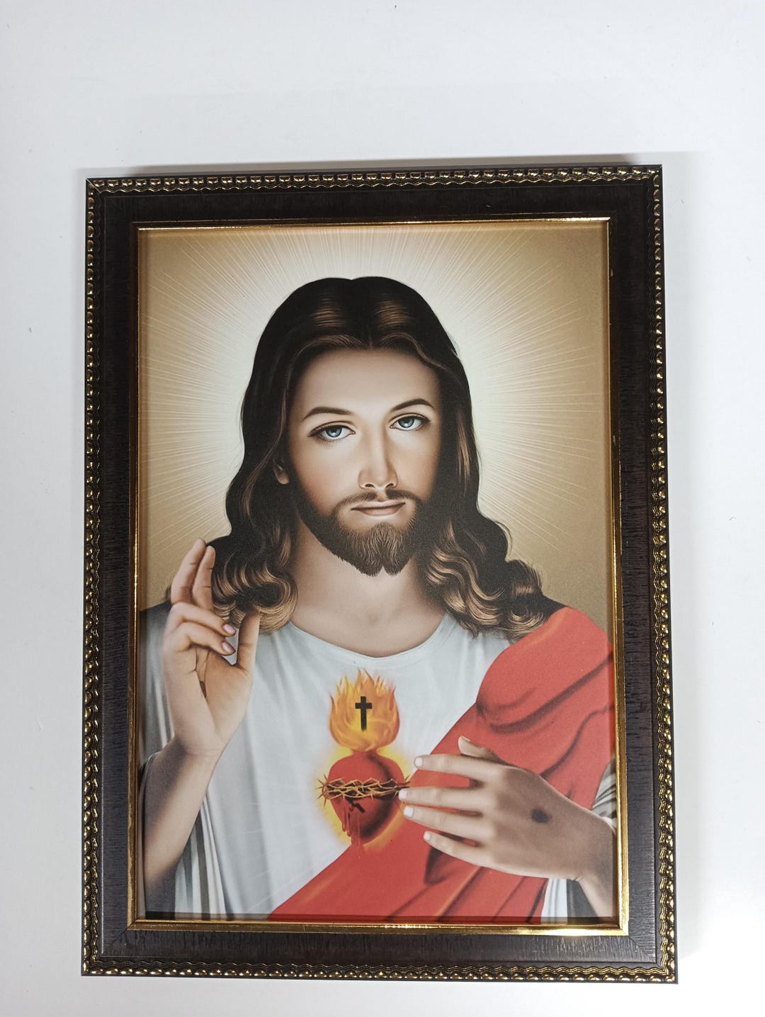 Jesus Christ Sacred Heart Framed Laminated Picture Frames Wallframes ...