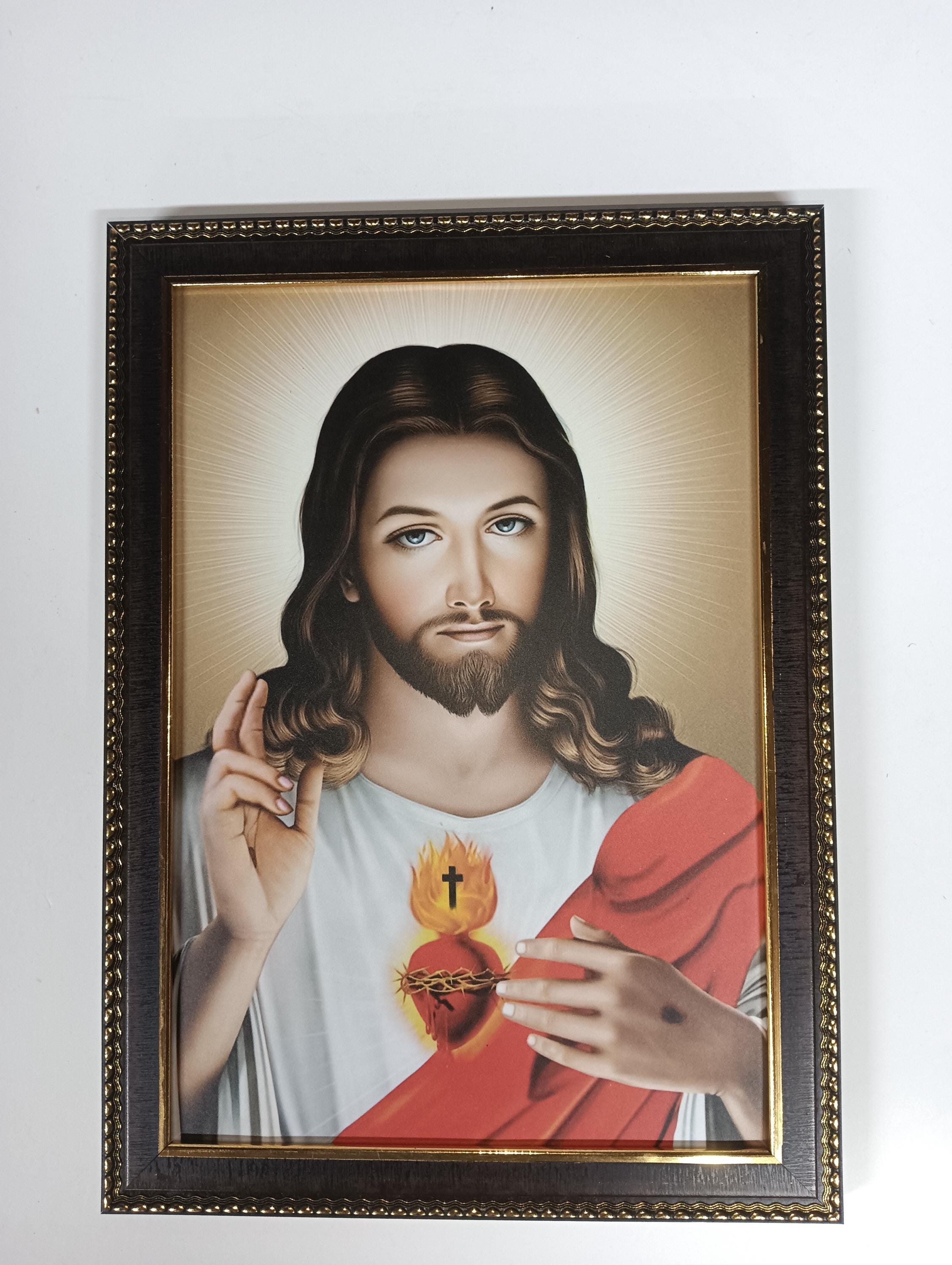 Jesus Christ Sacred Heart Framed Laminated Picture Frames Wallframes ...