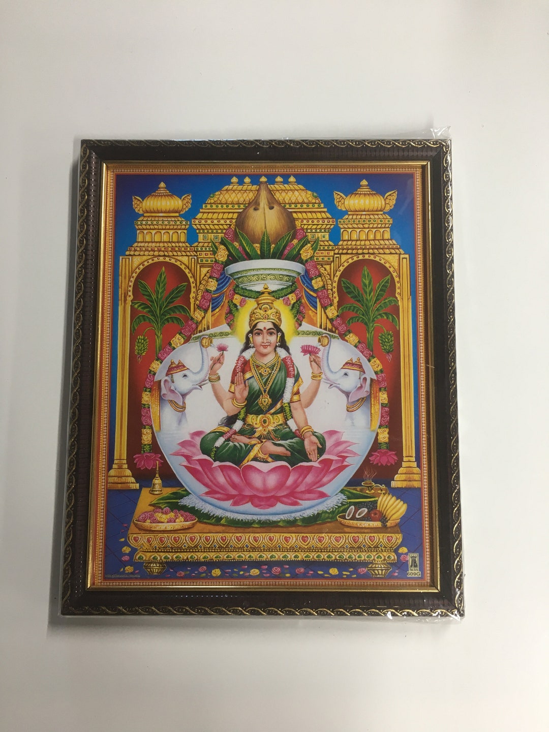 Gaja Lakshmi \ Laxmi Mataji Photo Frame Framed Picture Frames ...