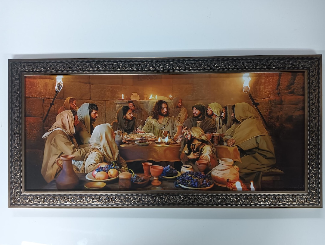 Last Supper Framed Laminated Picture Frames WALLFRAMES (32x15") - Etsy