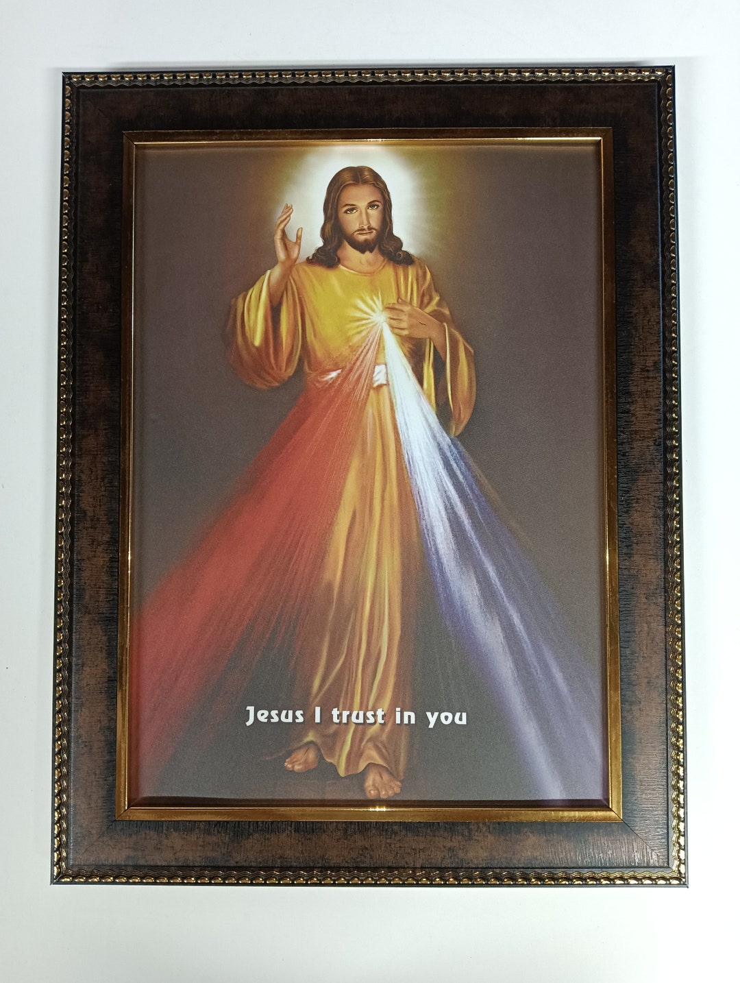 Divine Mercy Jesus Christ (karuna) Laminated Framed Picture Frames ...