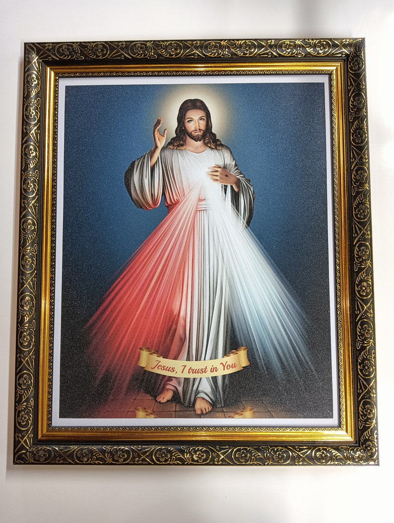 Divine Mercy Jesus Christ Framed Laminated WALLFRAMES (23x19") - Etsy
