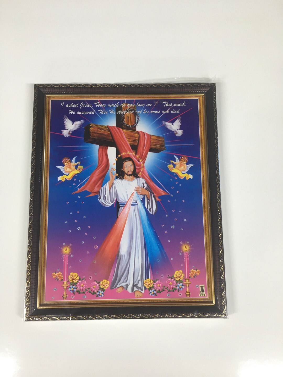 Jesus Christ With Wordings Framed WALLFRAMES 12x10 - Etsy Australia