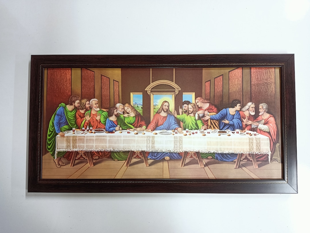 Last Supper Framed Laminated Picture Frames WALLFRAMES (20x10.5") - Etsy