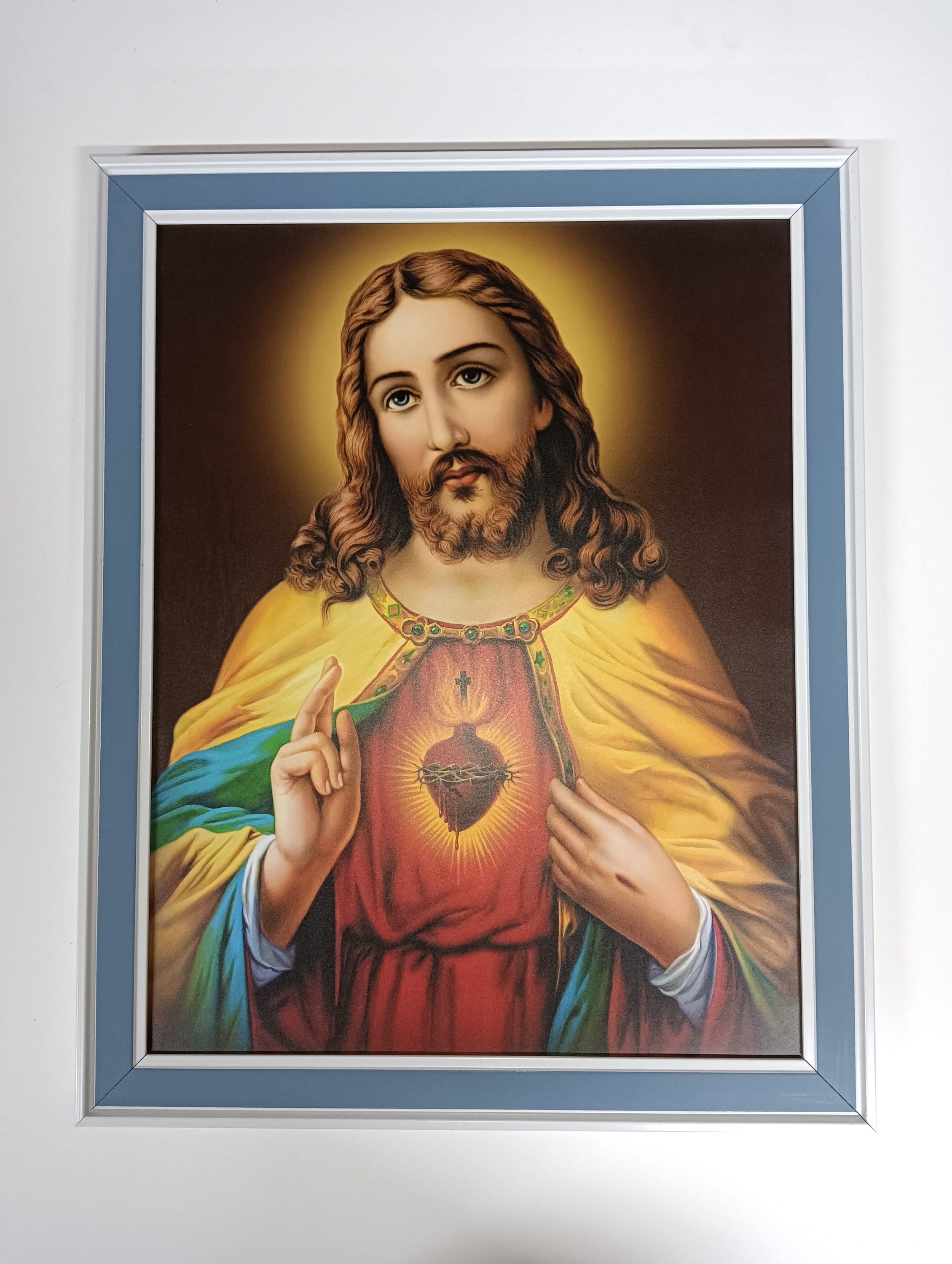 Jesus Christ Sacred Heart Framed Picture Frames Laminated WALLFRAMES ...