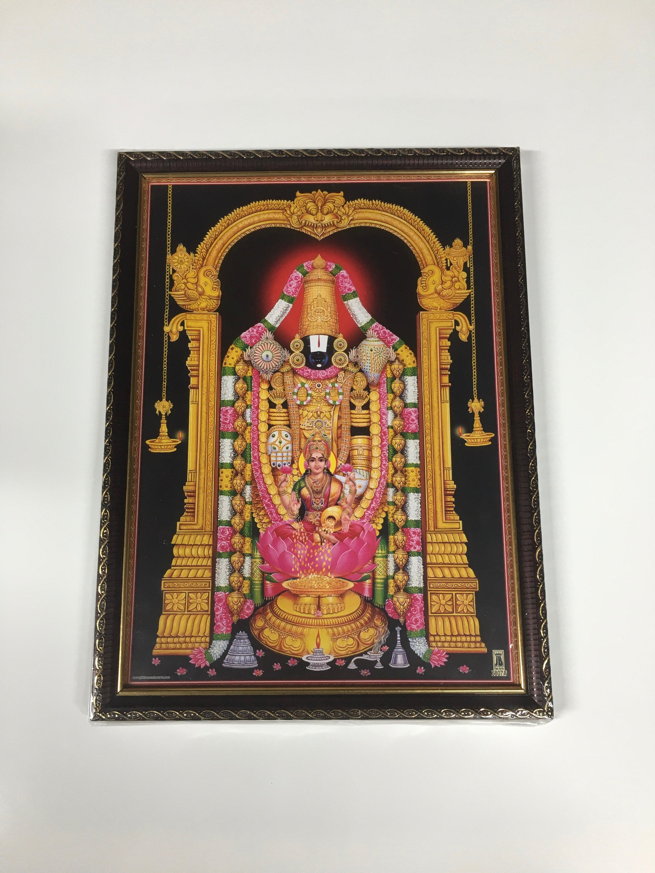 Tirupati Balaji With Lakshmi Framed Picture Frames WALLFRAMES (13x10 ...