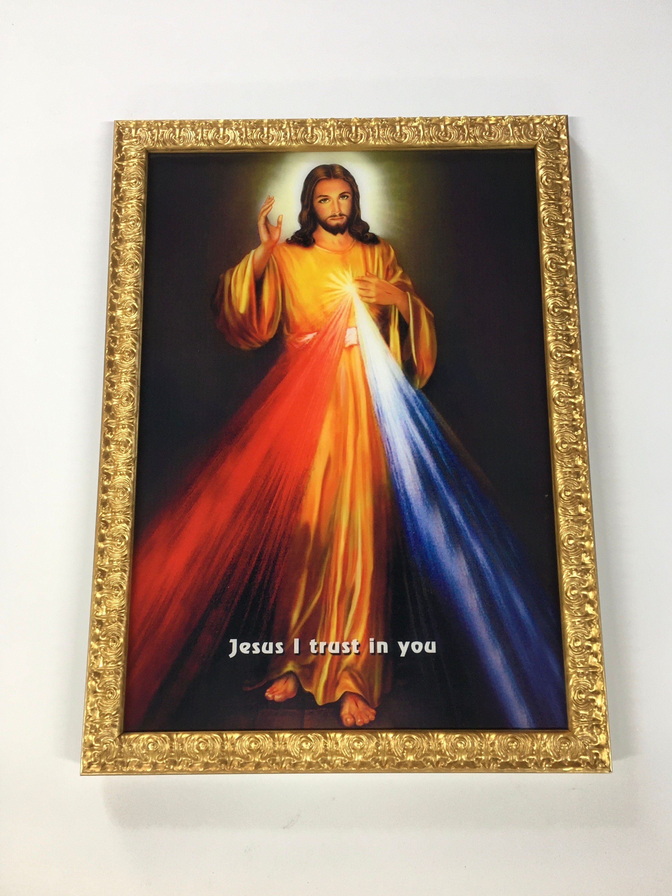 Divine Mercy Jesus Christ (karuna) -framed Acrylic Glass Print WALLFRAMES (18x13") - Etsy