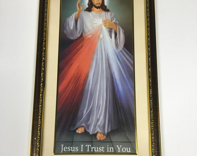 Divine Mercy Jesus Christ Karuna Framed WALLFRAMES (22x12.5”) - Etsy