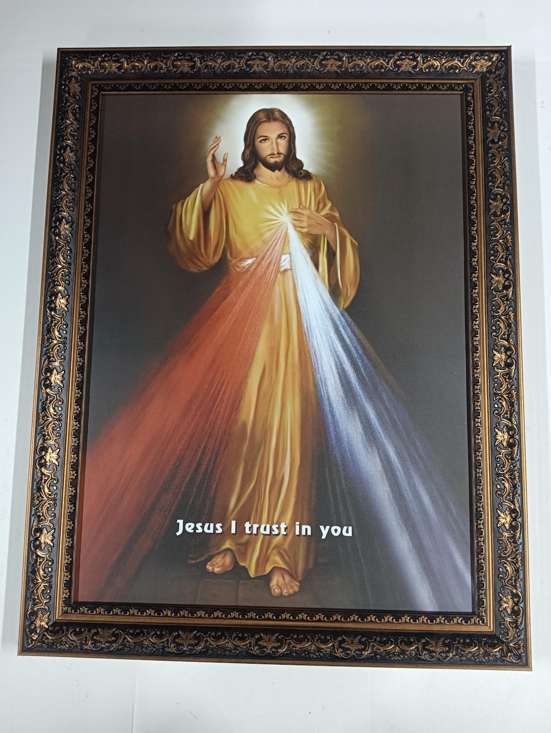 Divine Mercy Jesus Christ Karuna Framed Picture Frames Laminated ...