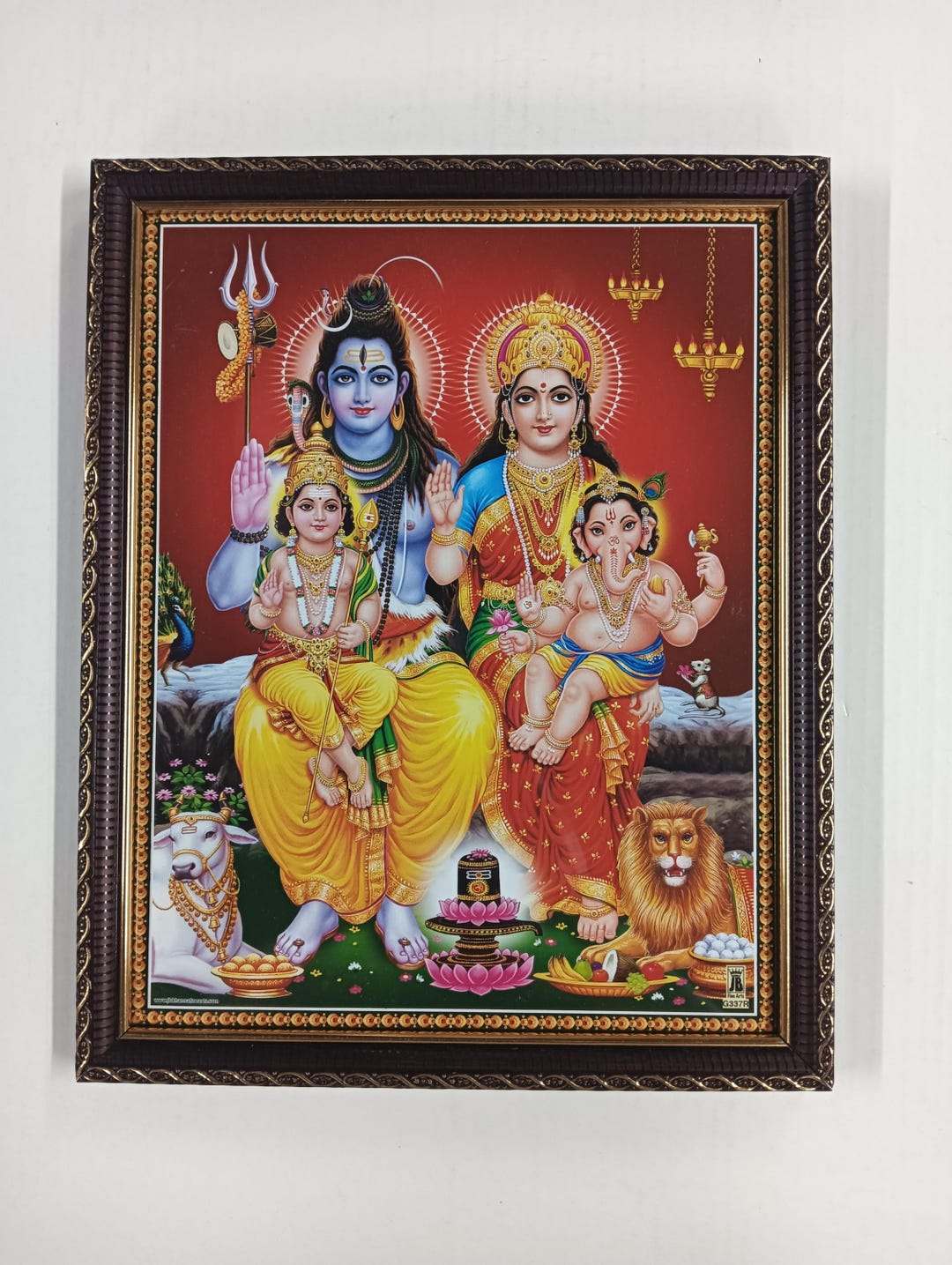 Lord Shiva Family / Parivar Framed Picture Frames Wallframes(12x10") - Etsy