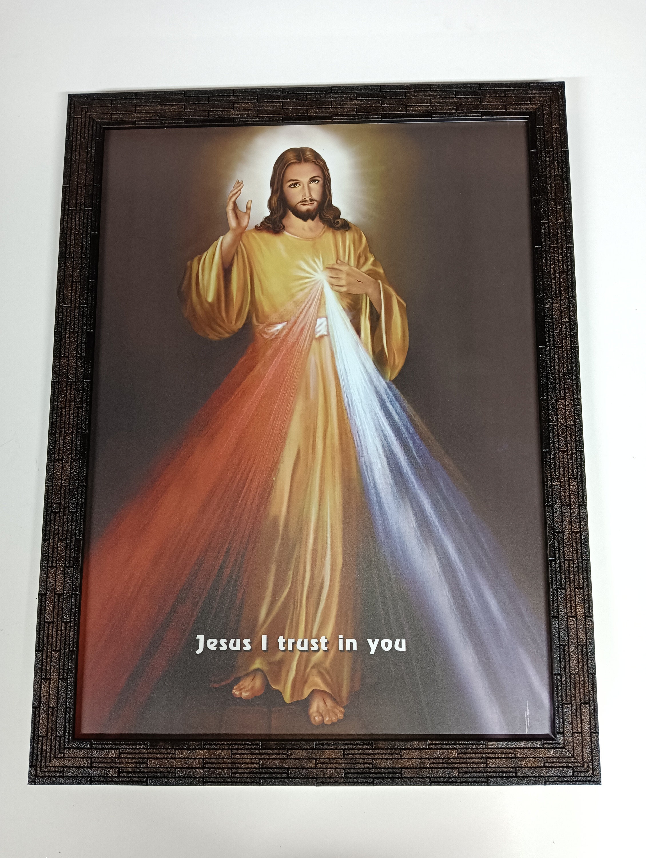 Divine Mercy Jesus Christ Karuna Laminated Framed Picture Frames ...