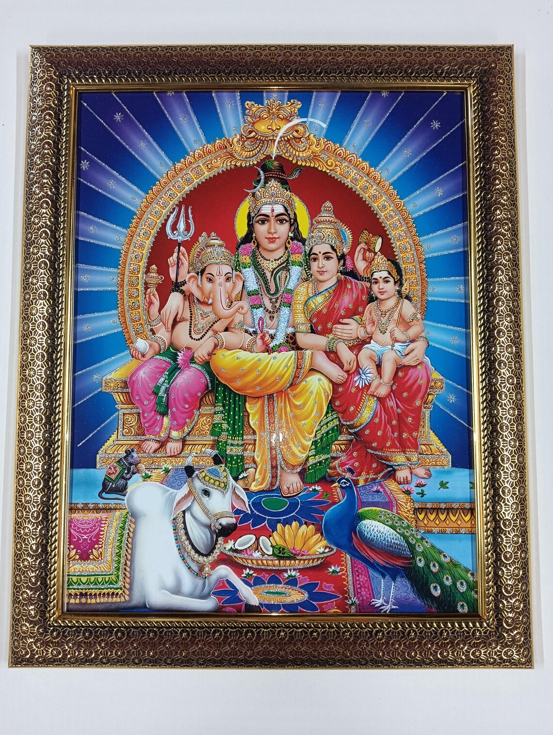 Lord Shiva Family / Parivar Laminated Framed Picture Frames WALLFRAMES ...