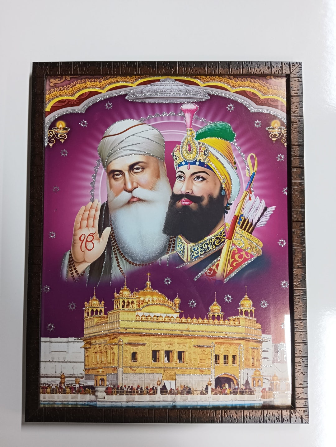 Guru Nanak Dev Ji With Guru Gobind Singh Framed Picture Frames ...