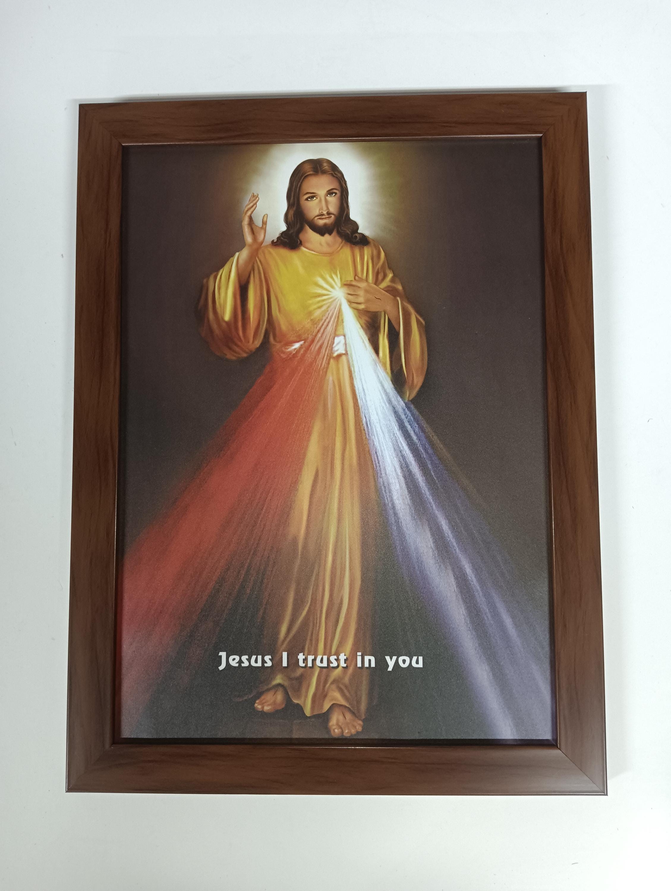 Divine Mercy Jesus Christ karuna Laminated Framed WALLFRAMES 15.8x11.8 ...