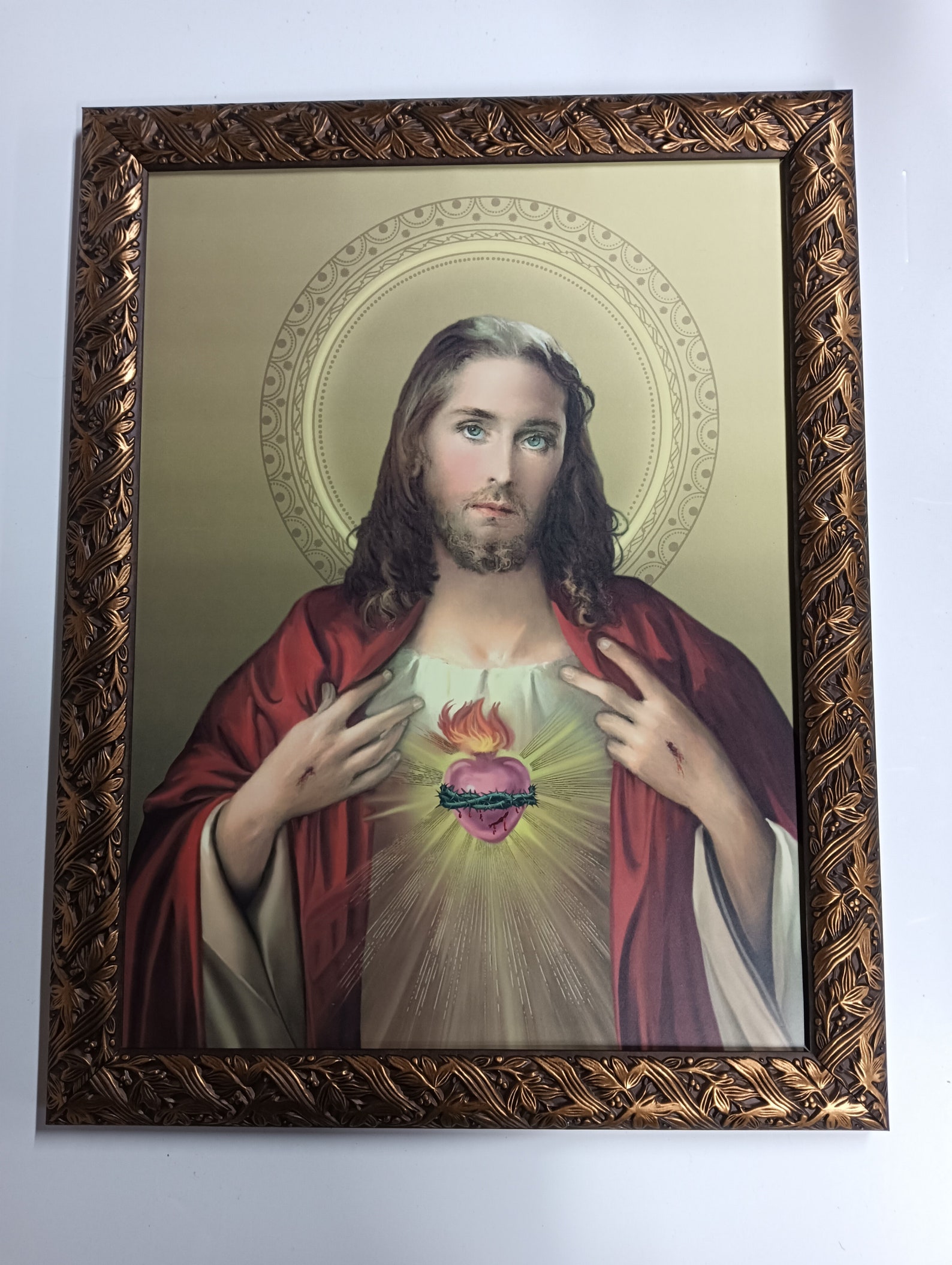 Jesus Christ Sacred Heart Laminated Framed Picture Frames WALLFRAMES ...