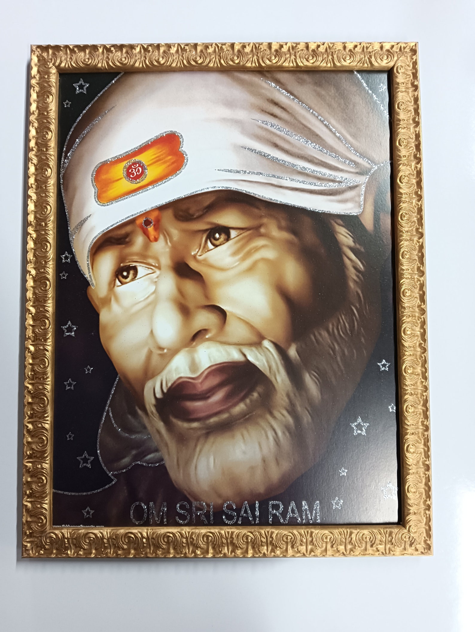 Sai Baba Giving Blessings Religious Frame Framed Picture Frames ...