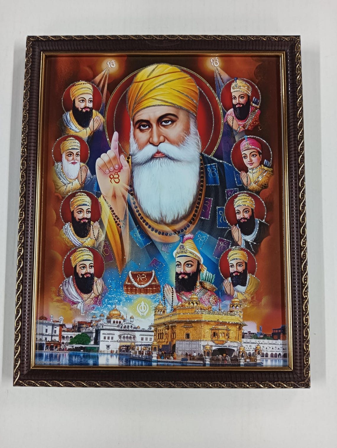 Guru Nanak Dev Ji With Guru Gobind Singh Framed Picture Frames ...