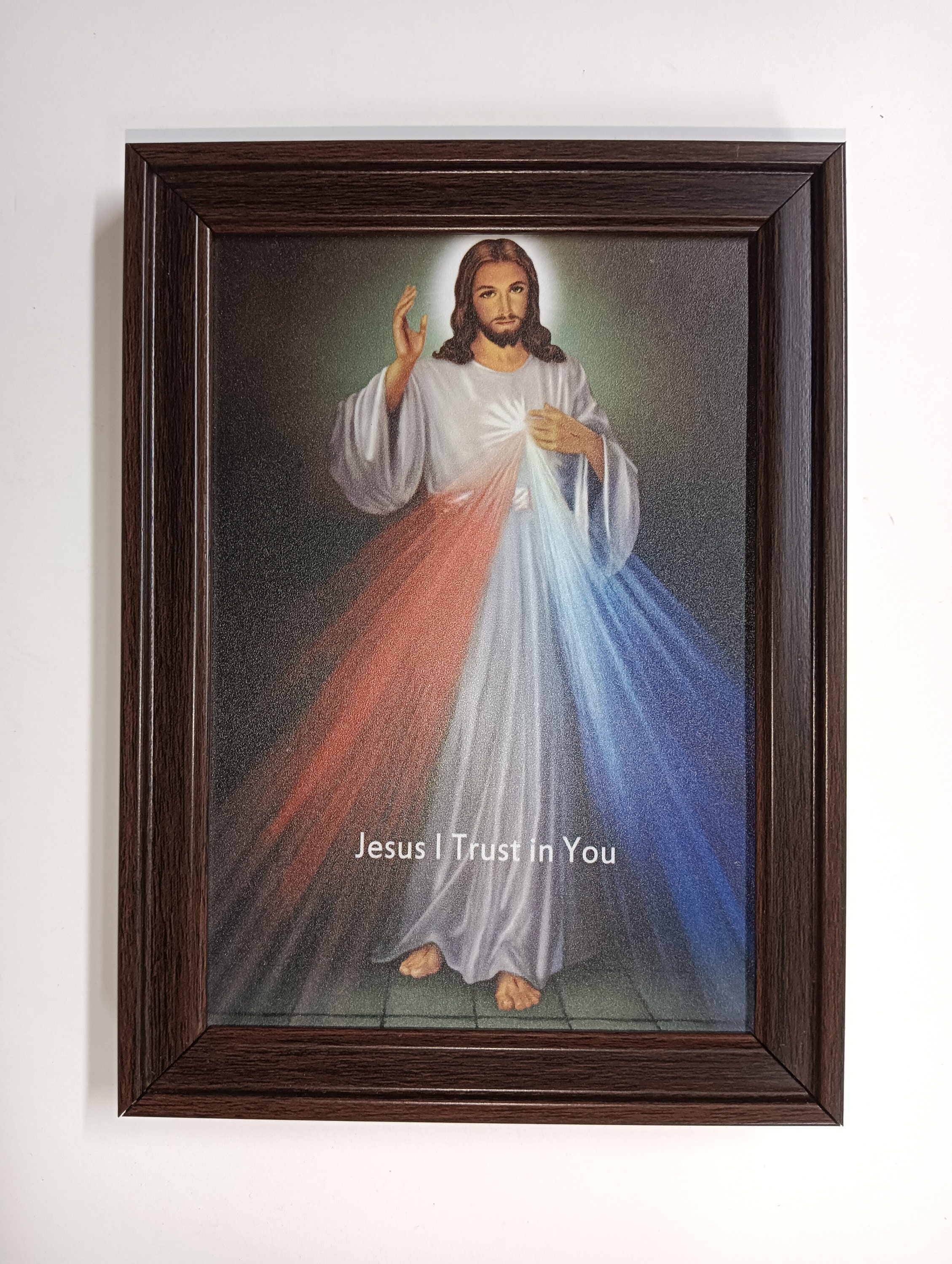 Divine Mercy Jesus Christ Framed Picture Frames Laminated WALLFRAMES ...
