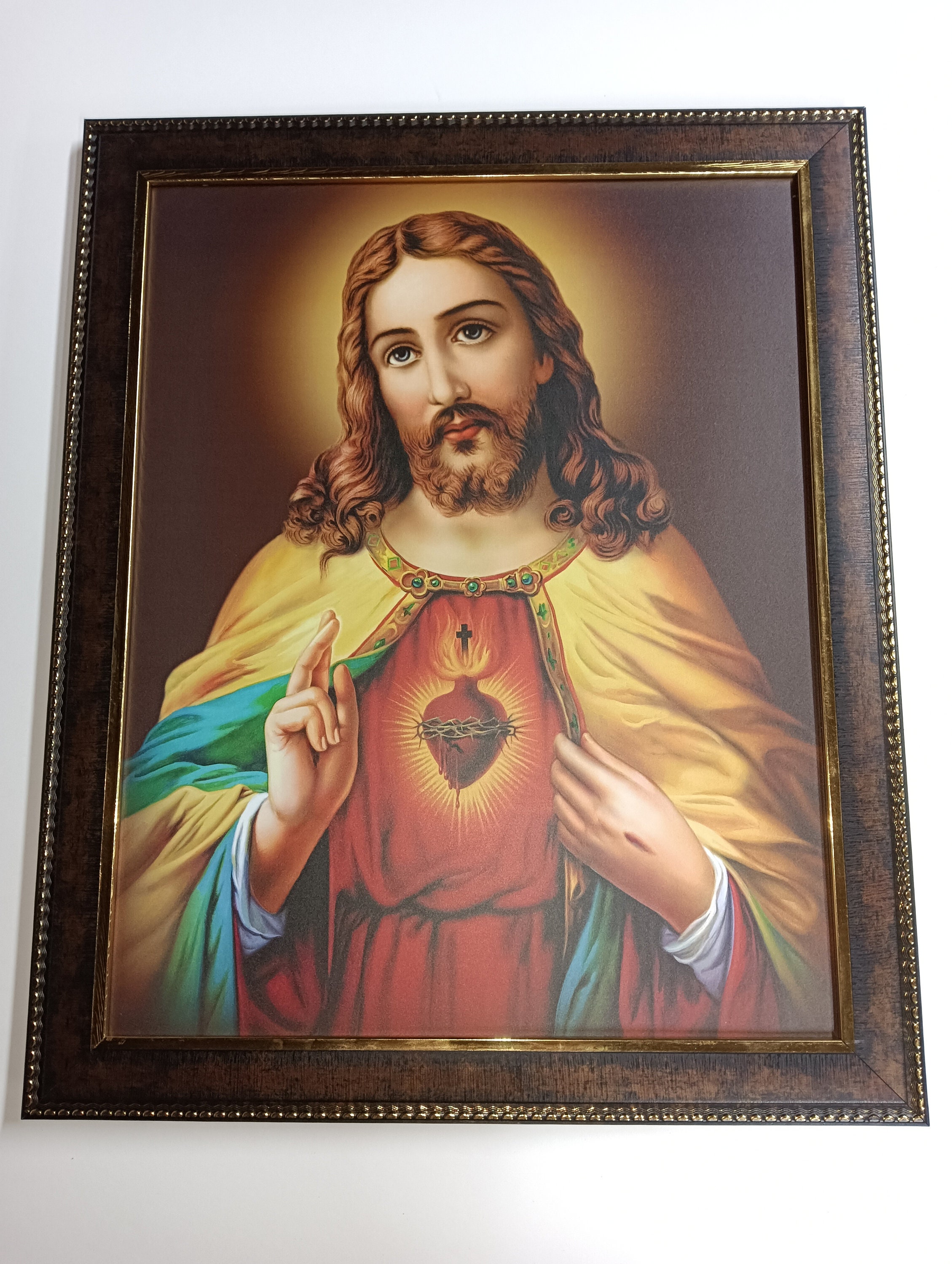 Holy Jesus Christ Sacred Heart Religious Framed Picture Frames ...