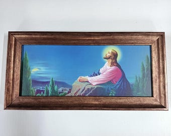 Gesthamane Jesus Christ Praying Framed Picture Frames Laminated ...