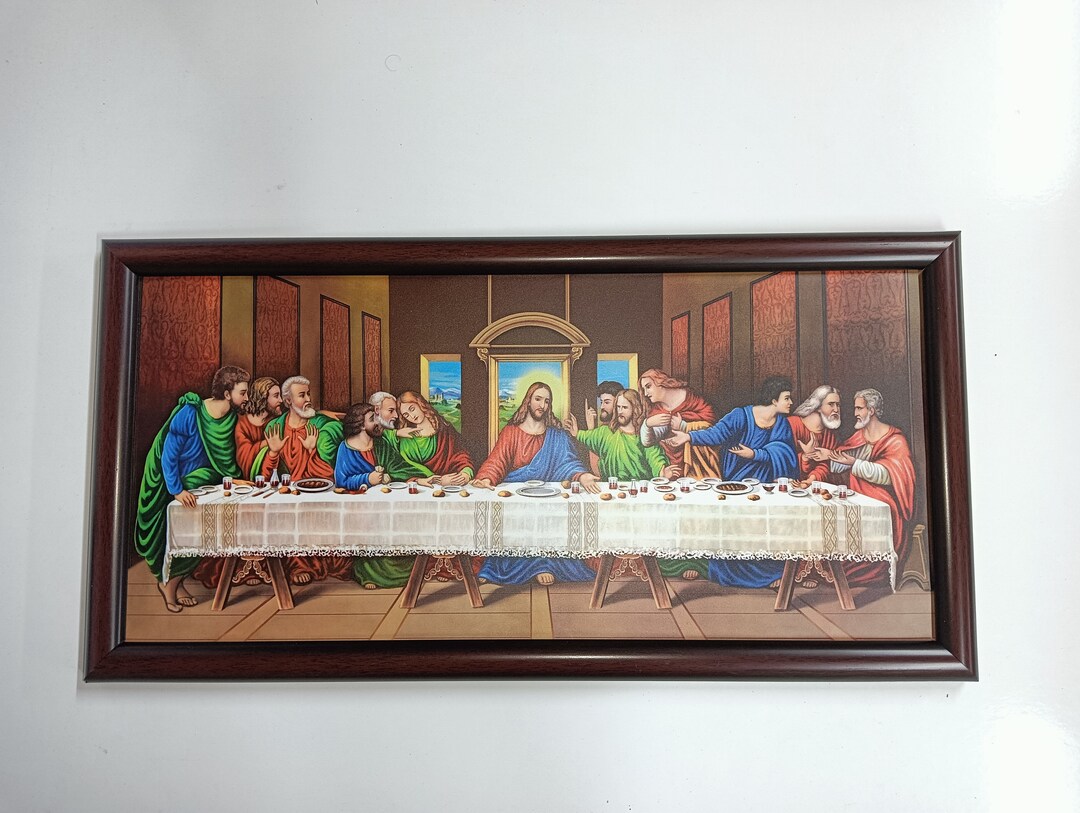 Last Supper Framed Laminated WALLFRAMES (20x10") - Etsy