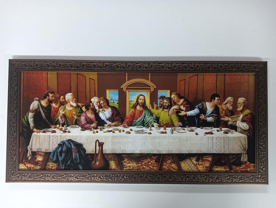 Last Supper Framed Laminated Picture Frames WALLFRAMES (32x15") - Etsy