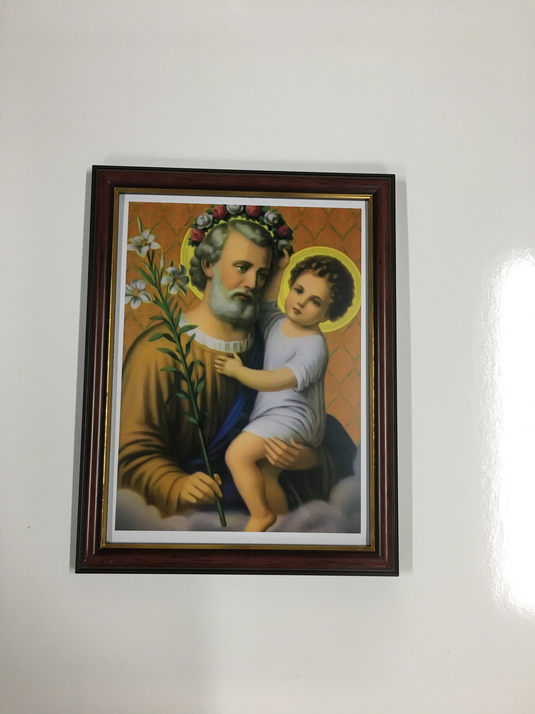 Saint Joseph With the Infant Jesus Framed Picture Frames WALLFRAMES ...