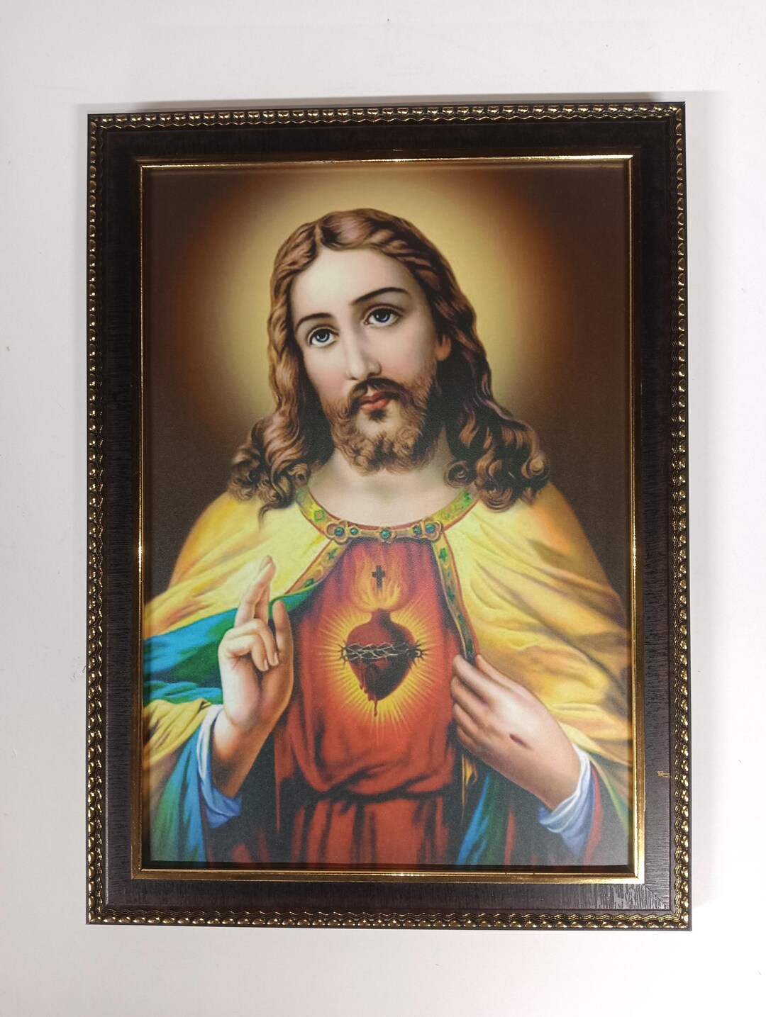 Jesus Christ Sacred Heart Framed Laminated Picture Frames Wallframes ...
