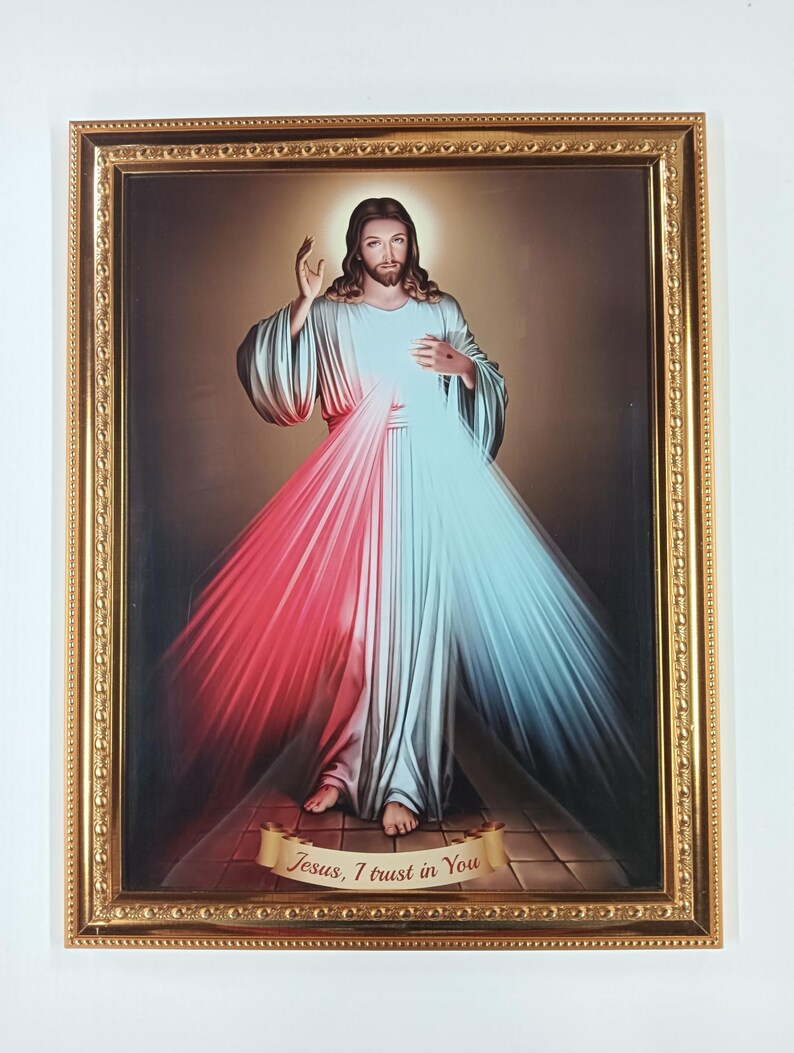 Divine Mercy Jesus Christ Karuna Framed Picture Frames WALLFRAMES (19 ...