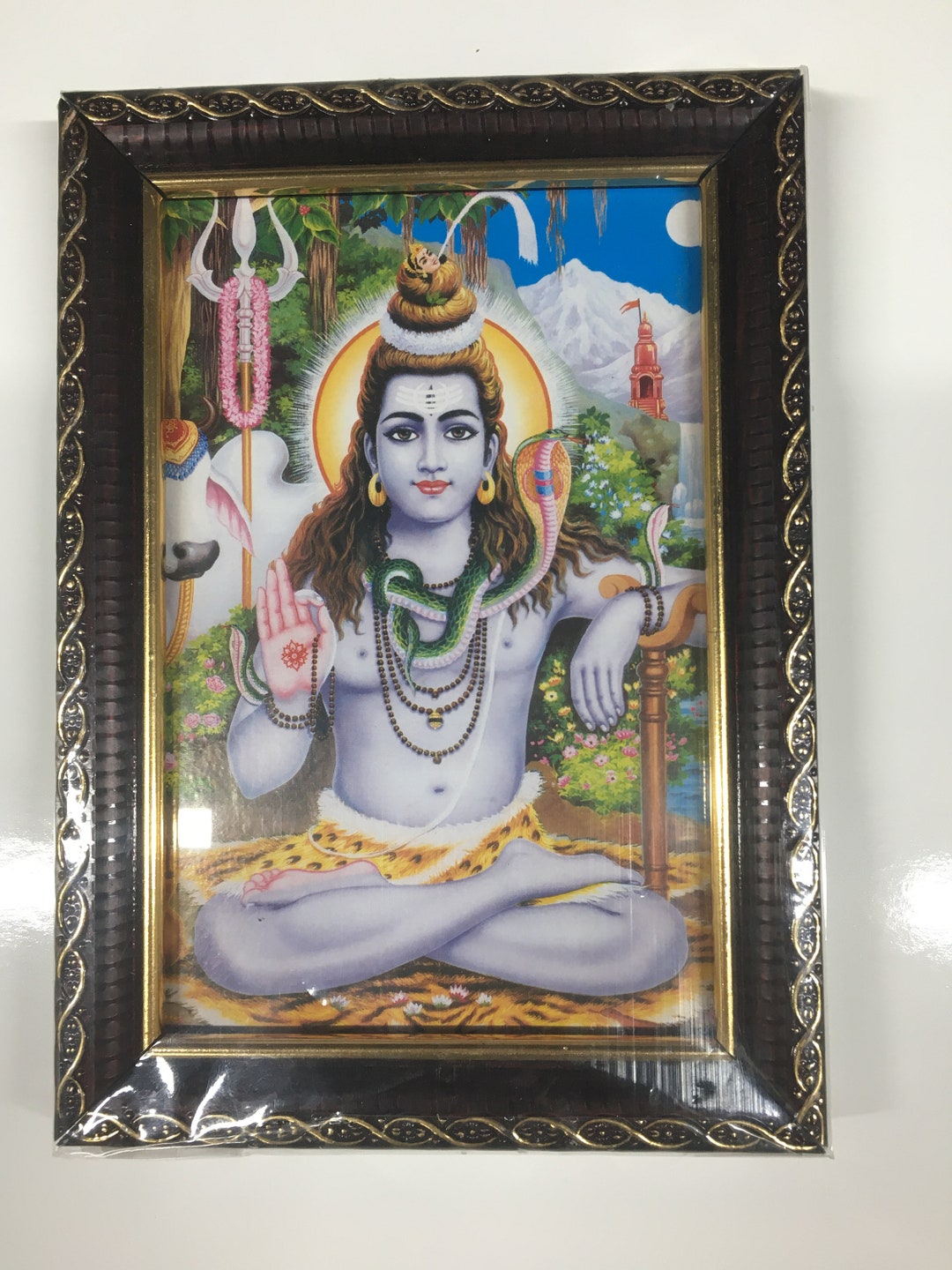 Lord Shiva Blessing Framed WALLFRAMES 4x6 - Etsy