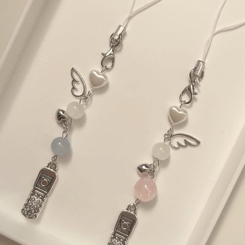 Matching Blue and Pink Phone Charms, Keychain, Couple Keychain, Gifts ...
