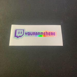 Custom Twitch Name Holographic Sticker - Etsy