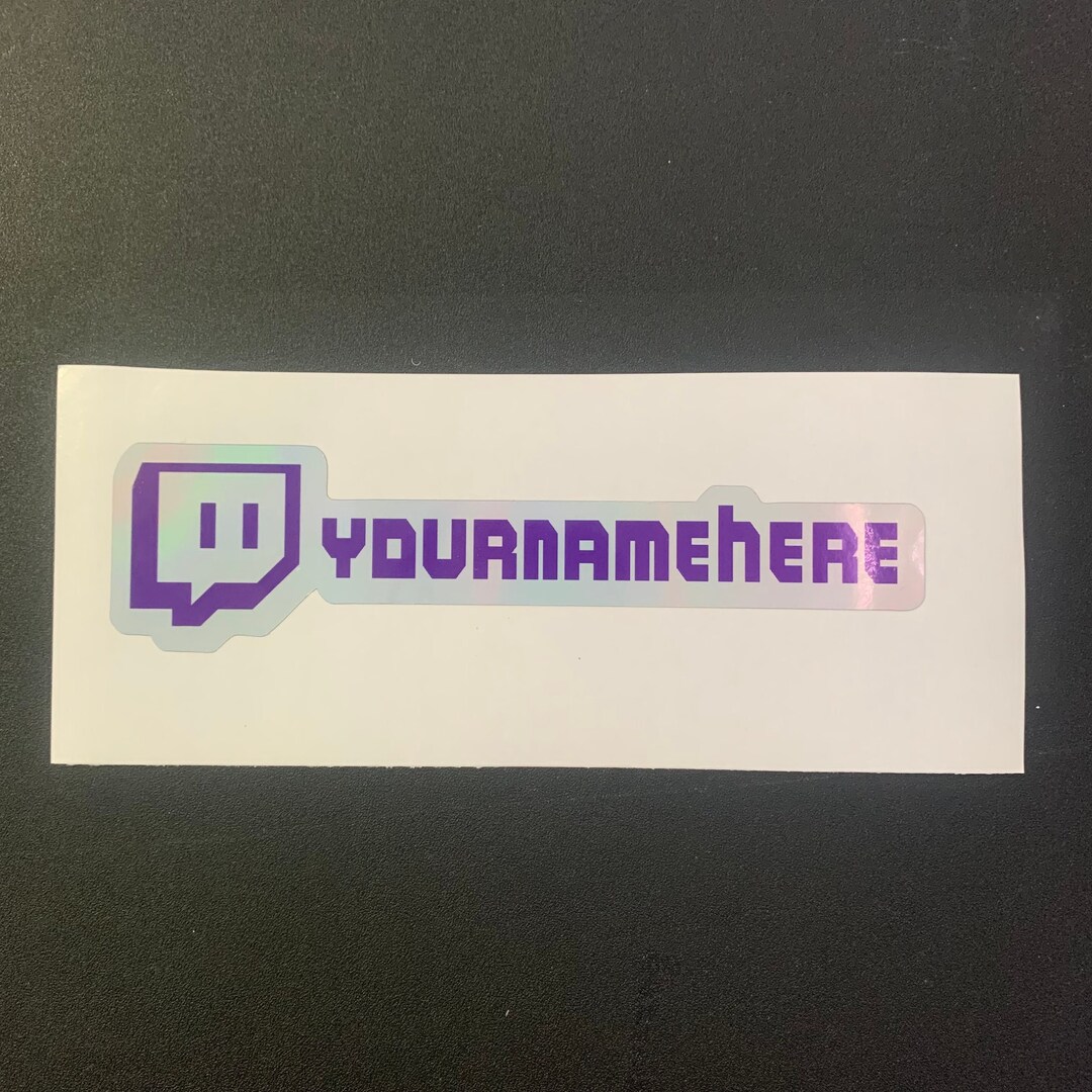Custom Twitch Name Holographic Sticker - Etsy