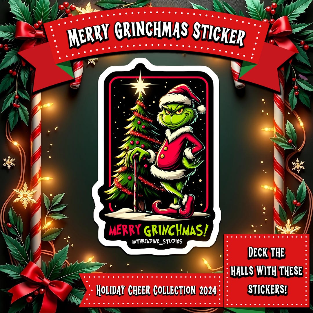 Merry Grinchmas Sticker – Holiday Cheer Collection! - Etsy