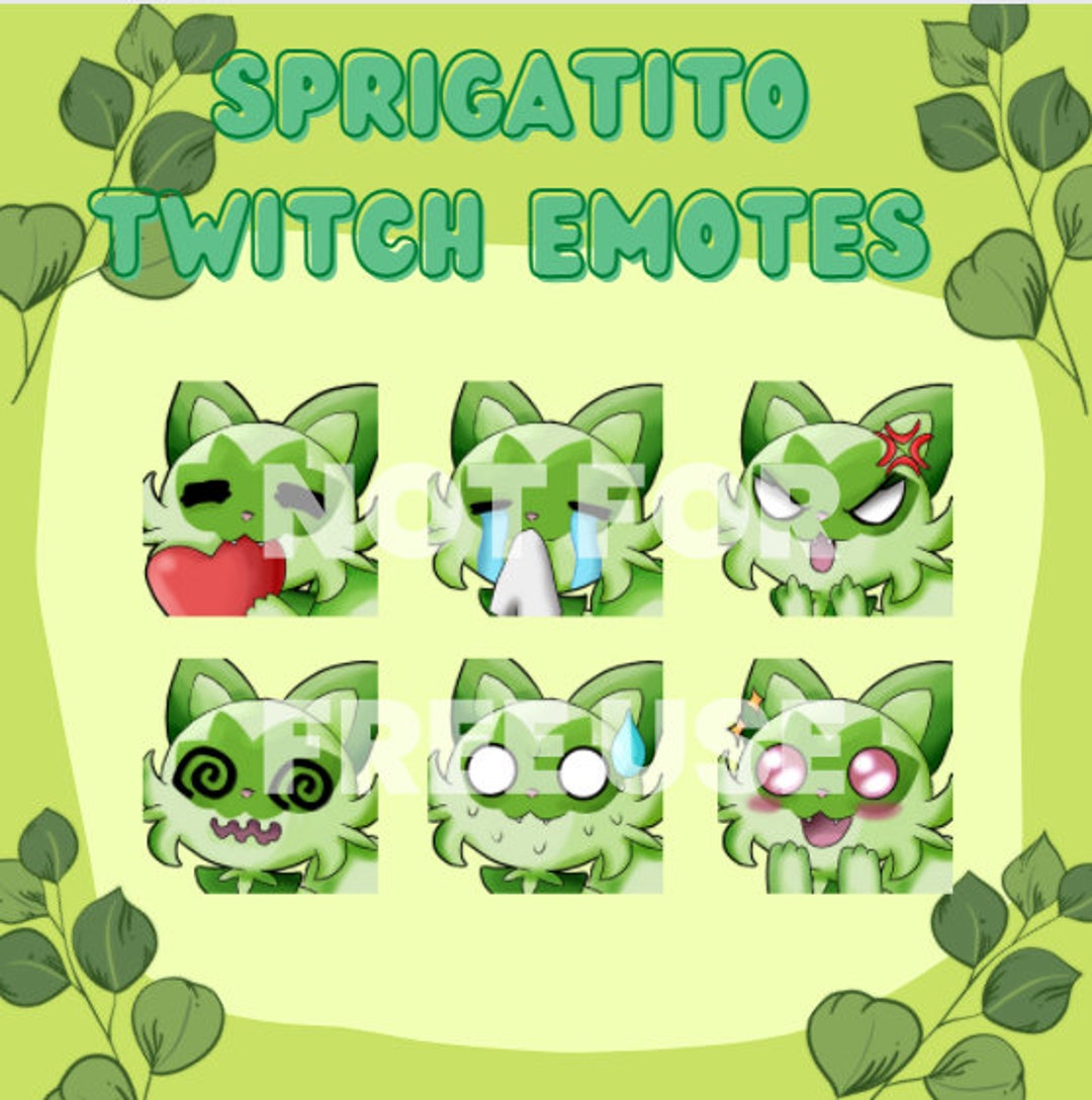 SPRIGATITO TWITCH EMOTES - Etsy
