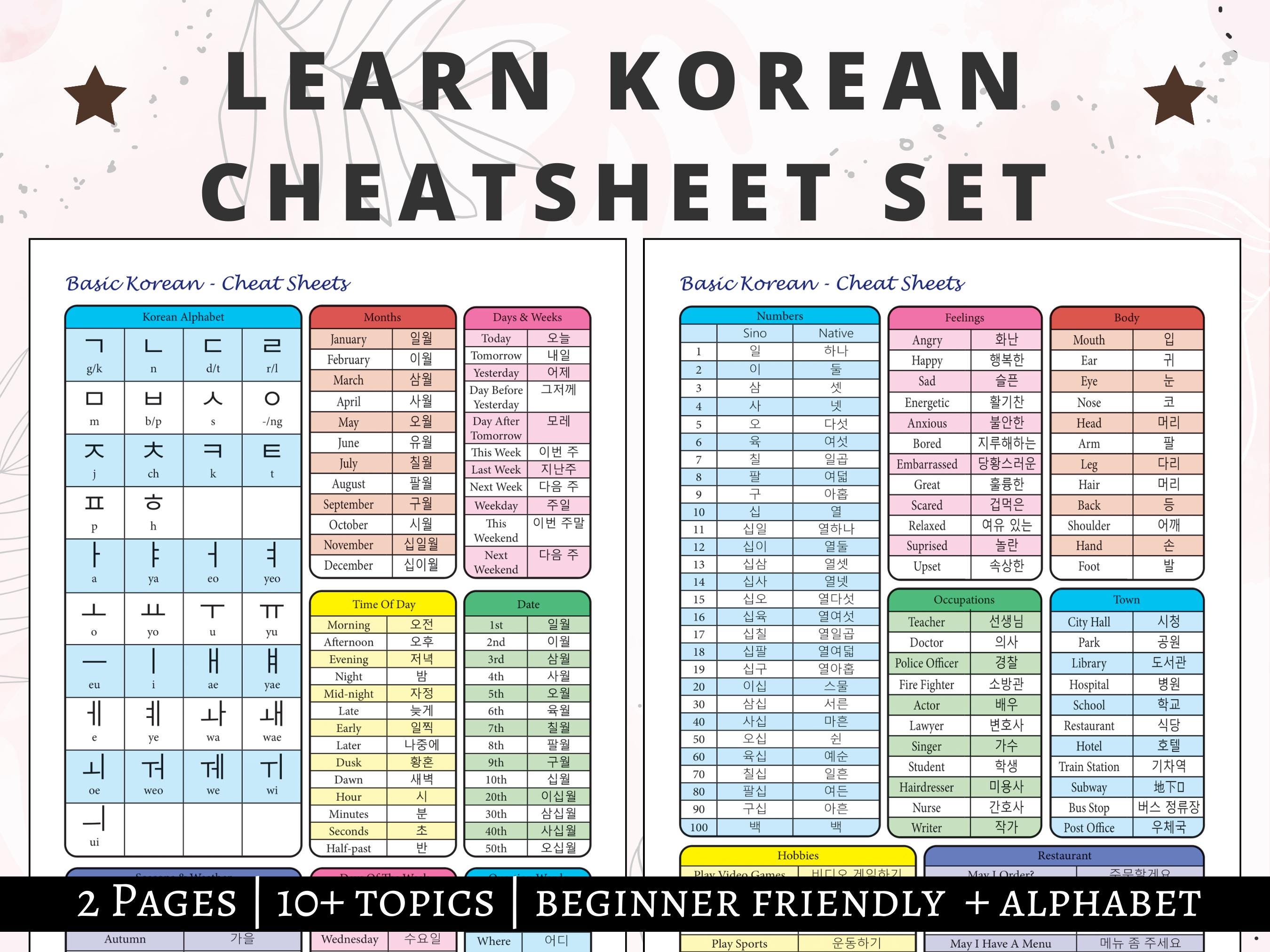 Korean Practice | Korean Alphabet | Korean Worksheets | Korean Language Learning | Korean ...