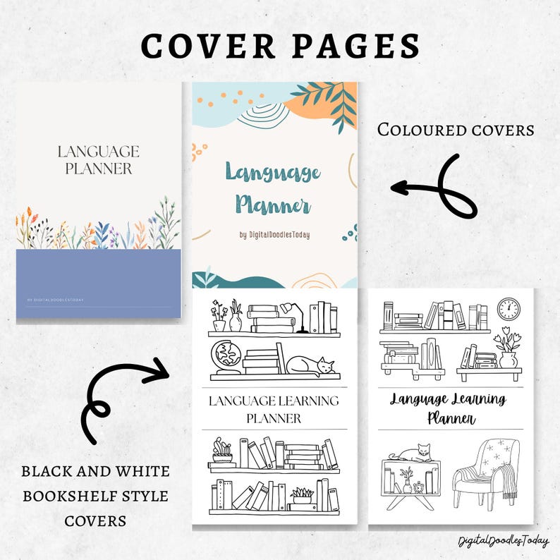 Language Learning Planner Printable, Language Study Notebook ...