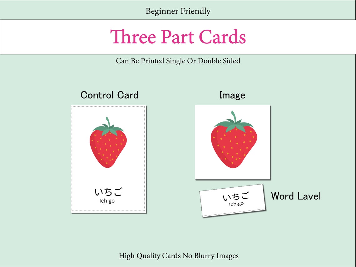 Japanese Language Learning, Fruit and Vegetables Flashcards, Japanese ...
